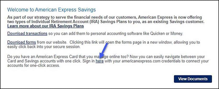 Single Sign On | American Express® Personal Savings