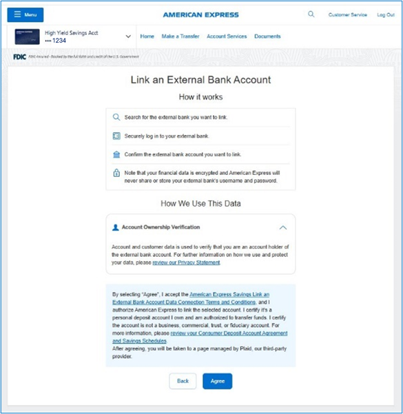 Link Account | American Express® Savings Account
