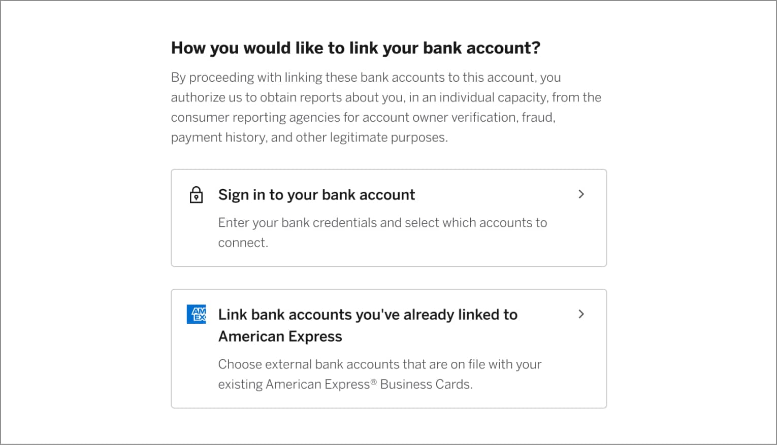 How to link a bank account to American Express Business Blueprint™