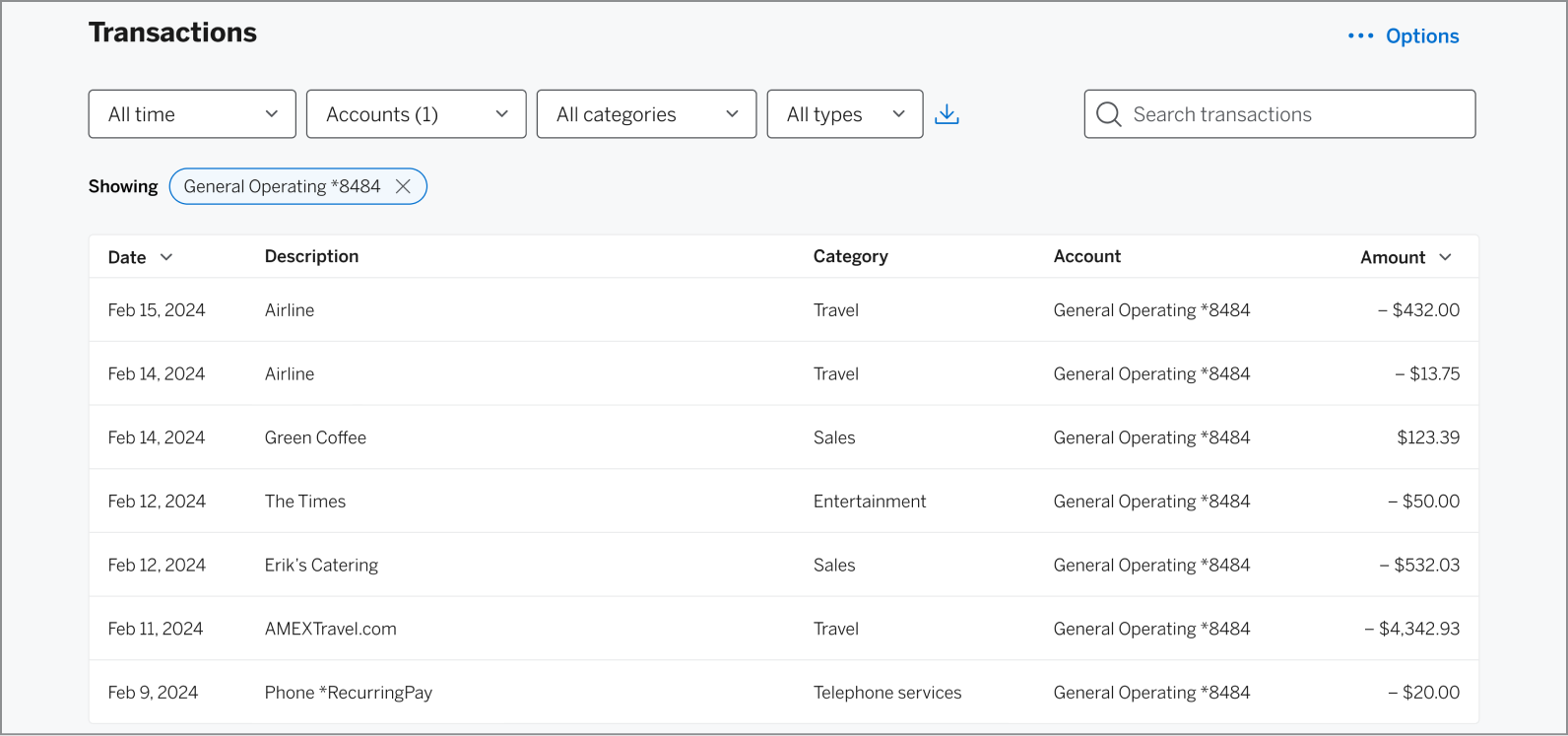 How to use the Transactions tab in American Express Business Blueprint™