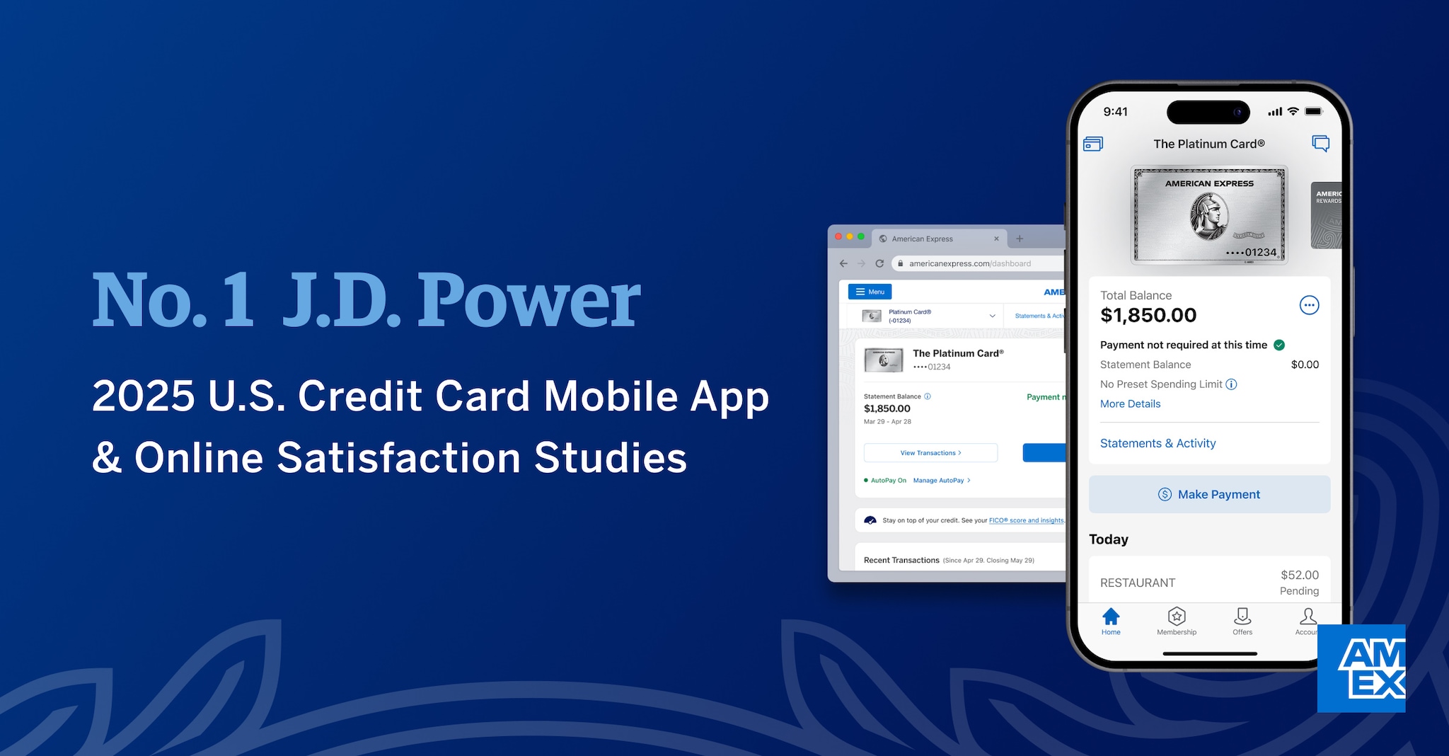 American Express Ranks No. 1 in the J.D. Power U.S. Credit Card Mobile App and Online ...