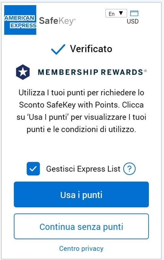 Acquisti sicuri con Safekey | American Express IT