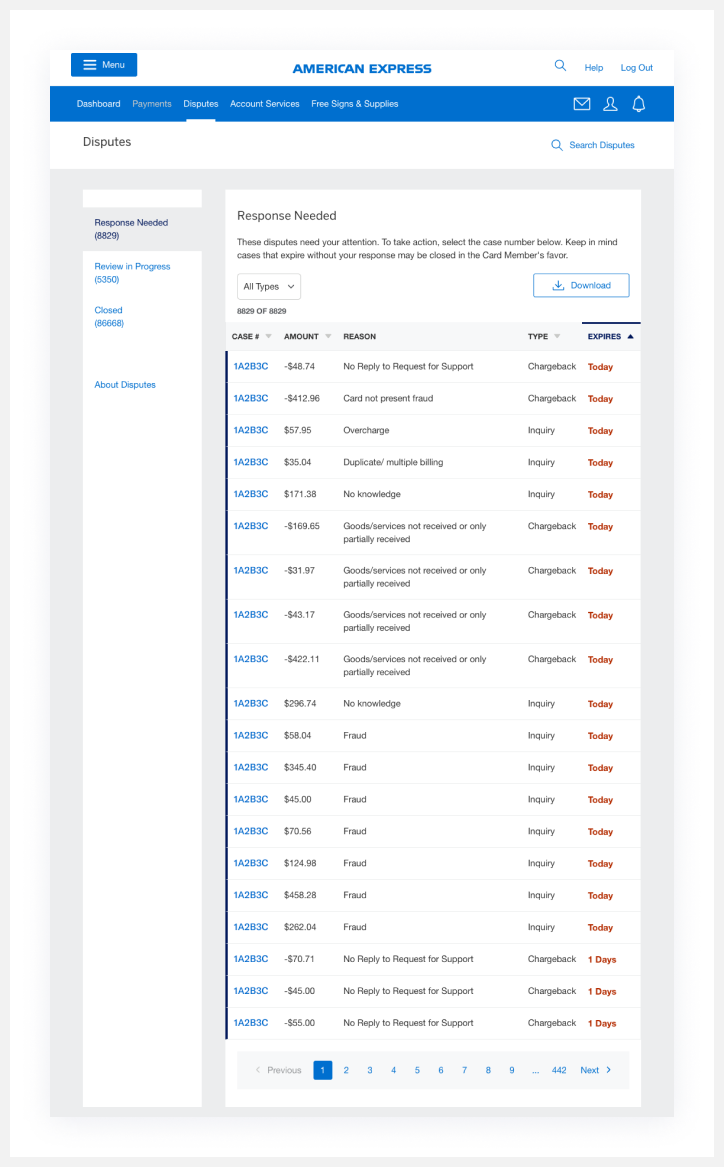 How to use the Disputes Summary Table | American Express