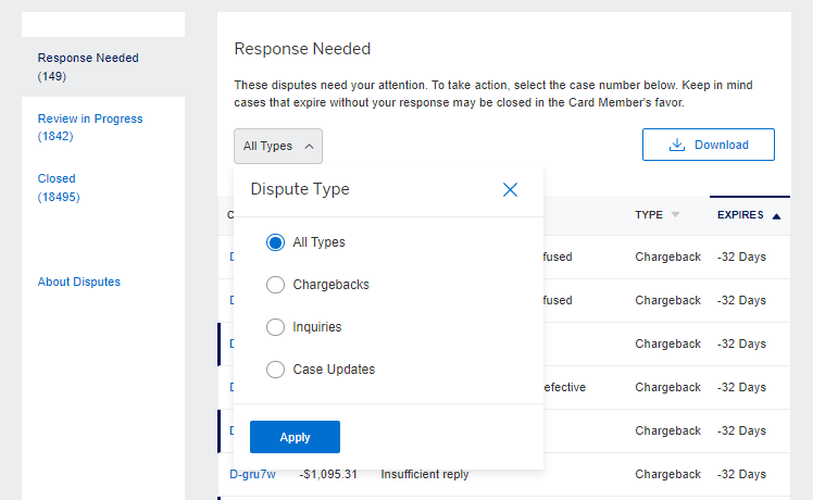 How to use the Disputes Summary Table | American Express