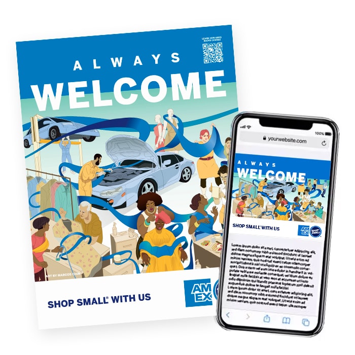 digital decal with blue background with diverse people says always ...