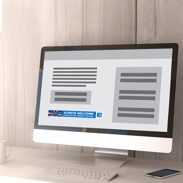 digital decal with blue background with always welcome by Shawna X on ...