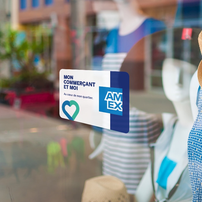 Autocollant "Mon Commerçant et Moi - Au cœur de mon quartier" - Blanc