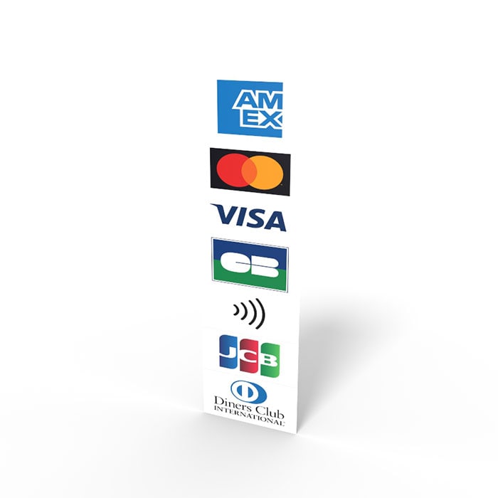 decal sticker and contactless icon