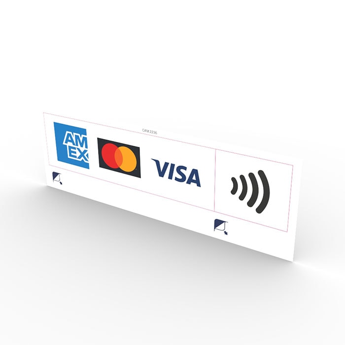 decal sticker and contactless icon