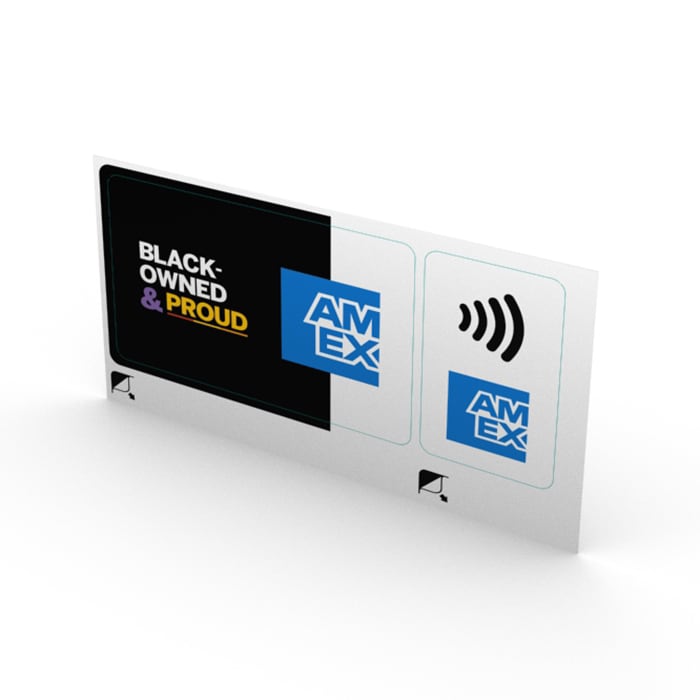 Adhesivo Black Owned (+ Contactless) en Inglés