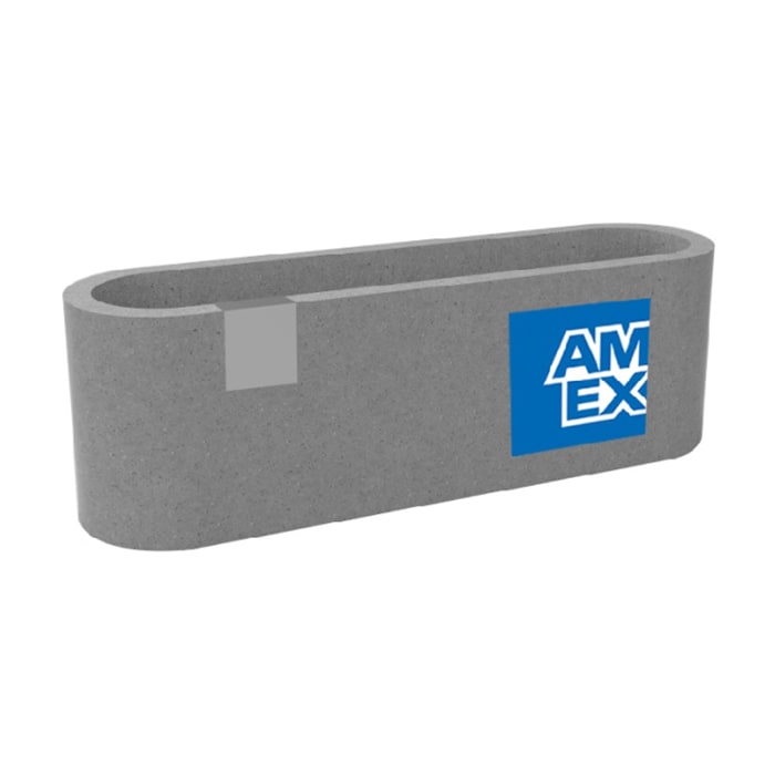 Business card holder with Amex square logo