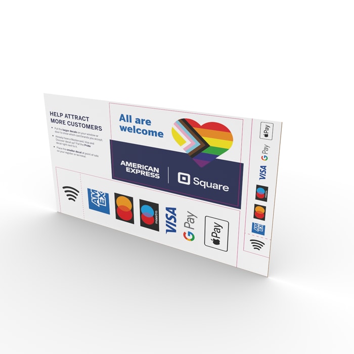 Graphic of Square x Amex We Welcome All Pride Decal