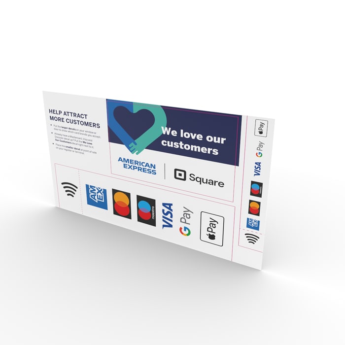 Graphic of Square x Amex We Love Our Customers Decal
