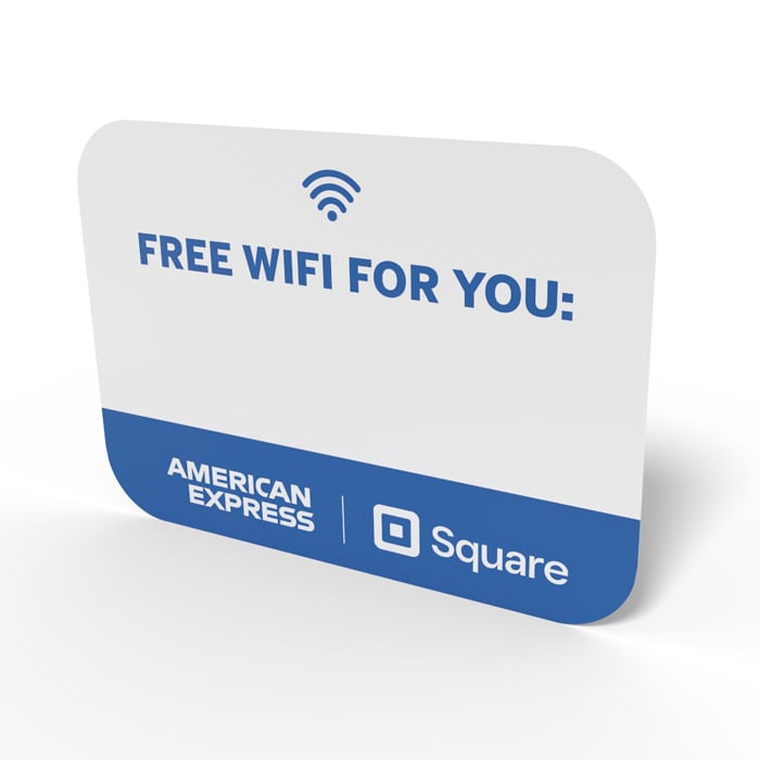 Graphic of Square and Amex Wifi signage