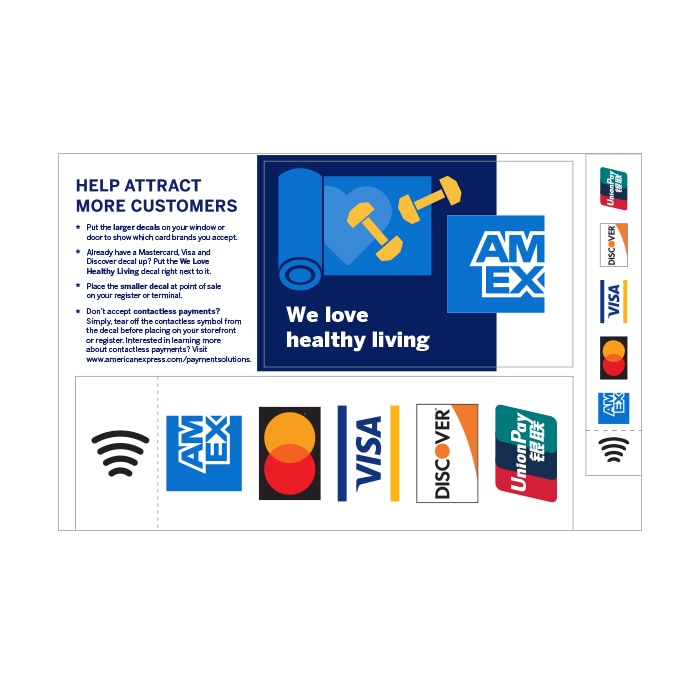 Decal Sheet with We Love Healthy Living decal; includes two decals with ...