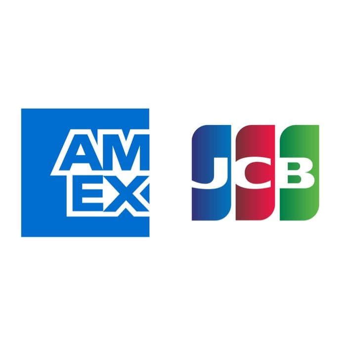 Amex and JCB logo
