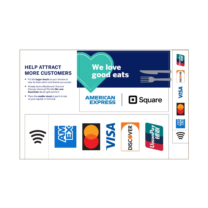 Square Credit Card Sign