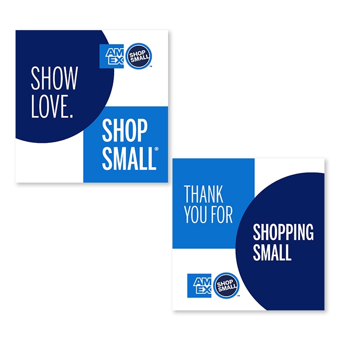Amex SS branded dual sided square decal