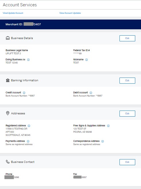 Accessing your Account Services Page | American Express