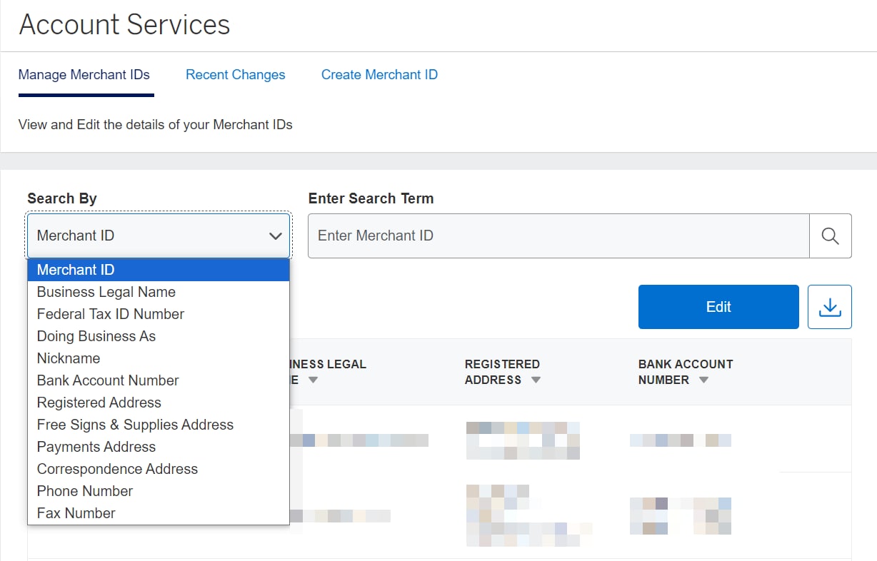 View and Update Your Account | American Express Merchant